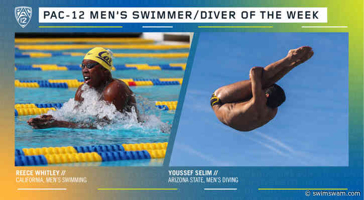 Reece Whitley, Youssef Selim Earn Pac-12 Weekly Swimming and Diving ...
