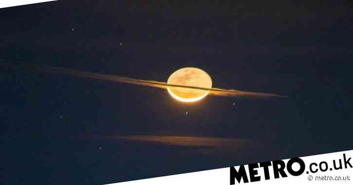 Clouds make the moon look like Saturn in incredible image - UK news ...