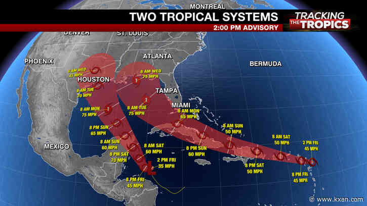 Tracking the Tropics: Tropical Storm Laura’s track shifts west, Marco ...