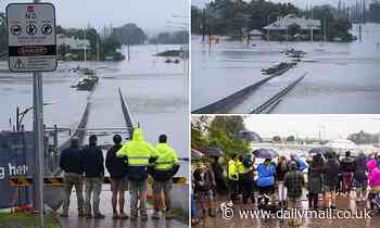 'Flood proof' bridge in Sydney's west completely submerged by flood ...
