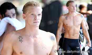 Cody Simpson shows off his bulging biceps at the Australian Swimming ...
