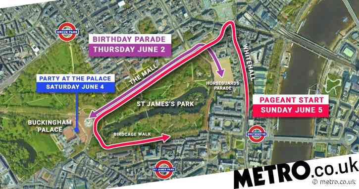 Map shows where Platinum Jubilee celebrations are taking place in ...