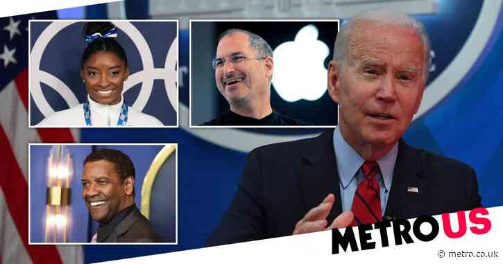 Joe Biden Giving Presidential Medal Of Freedom To Steve Jobs Simone
