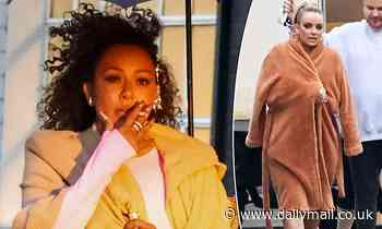 Mel B smokes a cigarette during a photo shoot for The Masked Singer ...