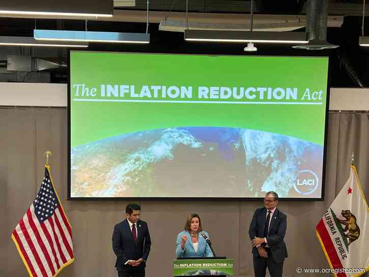Nancy Pelosi and Jimmy Gomez tout Inflation Reduction Act’s climate ...