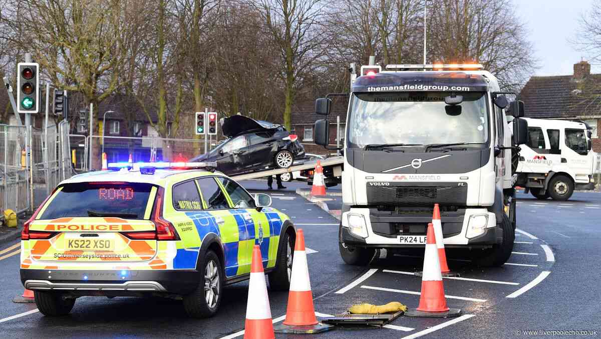 Busy Bootle road closed after two car crash - Liverpool news - NewsLocker